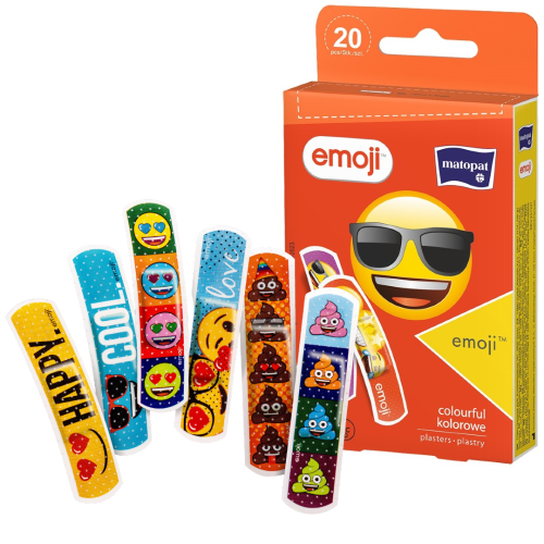 Plastry z opatrunkiem dla dzieci EMOJI Matopat 20 szt. - 1 op. | REF ...