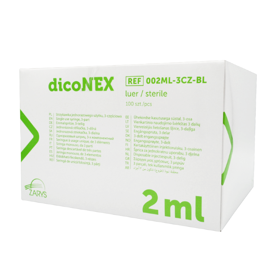 dicoNEX Strzykawka 3-częściowa luer 2ml - 1 szt. - Sklep medyczny ...